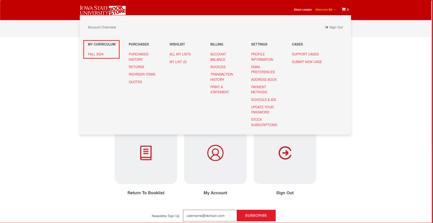 ISU Student Book Lists