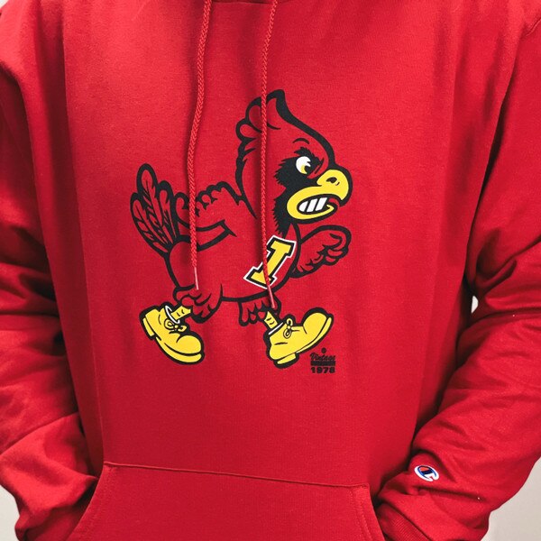 Champion® Walking Cy Cardinal Hoodie | ISU Book Store