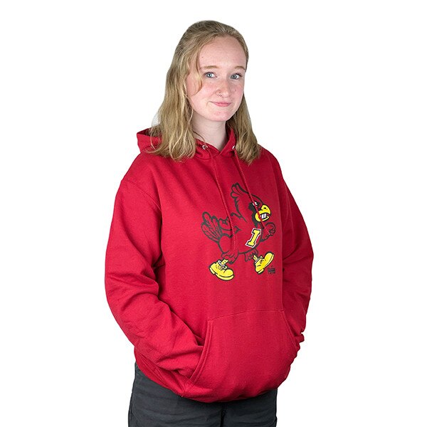 Champion® Walking Cy Cardinal Hoodie | ISU Book Store
