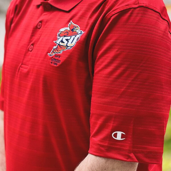 Champion® Vintage Punching Cy Spirit Collection Red Polo T-Shirt ISU ...
