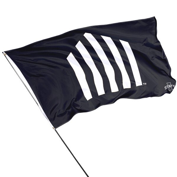 Vintage 5-Bar Black Flag 3x5 | ISU Book Store