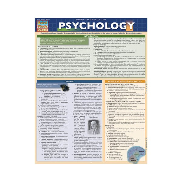 Psychology - Quick Study Guide | ISU Book Store