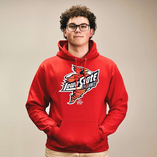 Champion® Spirit Collection Punching Cy Cardinal Hoodie | ISU Book Store