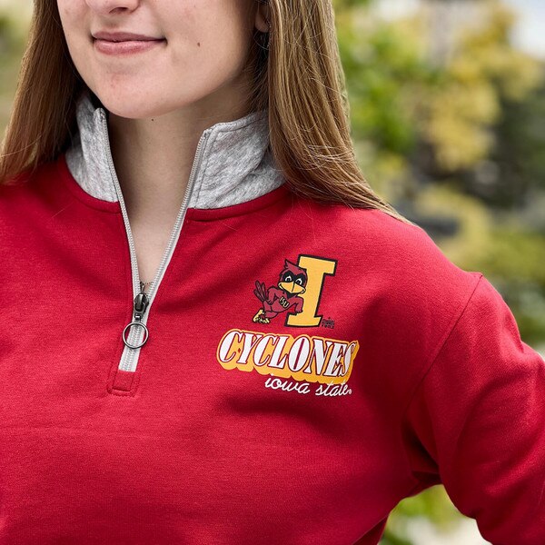 Champion Women's Leaning Cy Cardinal Quarter Zip | ISU Book Store