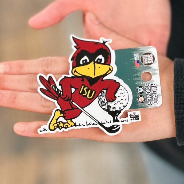 Vintage Golf Cy Rugged Sticker (2.75" x 3.5") | ISU Book Store