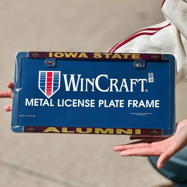 Iowa State Alumni Cardinal and Gold License Plate Frame