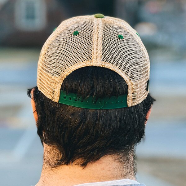 Legacy Cyclone Script Green Trucker Hat