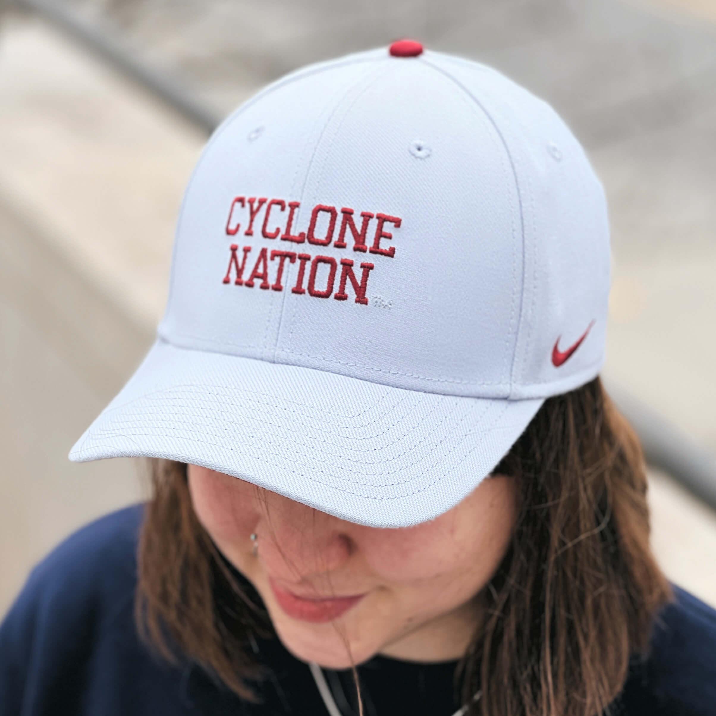 Nike Cyclone Nation Fanwear 24 Gray Structured Fitted Hat | ISU Book Store