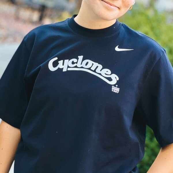 Nike Women's Vintage Cyclones Black Boxy Short Sleeve T-shirt