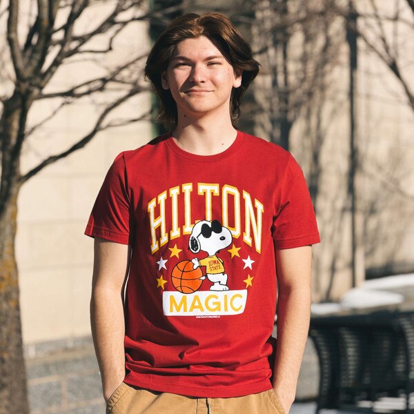 Peanuts x Iowa State Cardinal Hilton Magic Short Sleeve T-Shirt | ISU ...