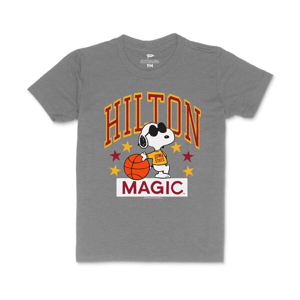 Peanuts x Iowa State Youth Gray Hilton Magic Short Sleeve T-Shirt | ISU ...