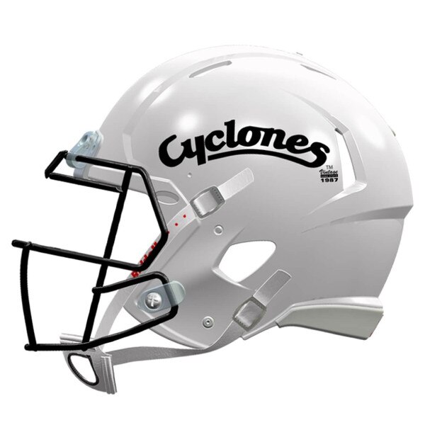 Riddell Cyclones Script White Speed Mini Helmet